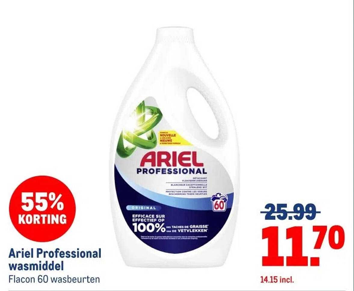 Ariel Professional Wasmiddel Aanbieding bij Makro - FolderFeest.nl
