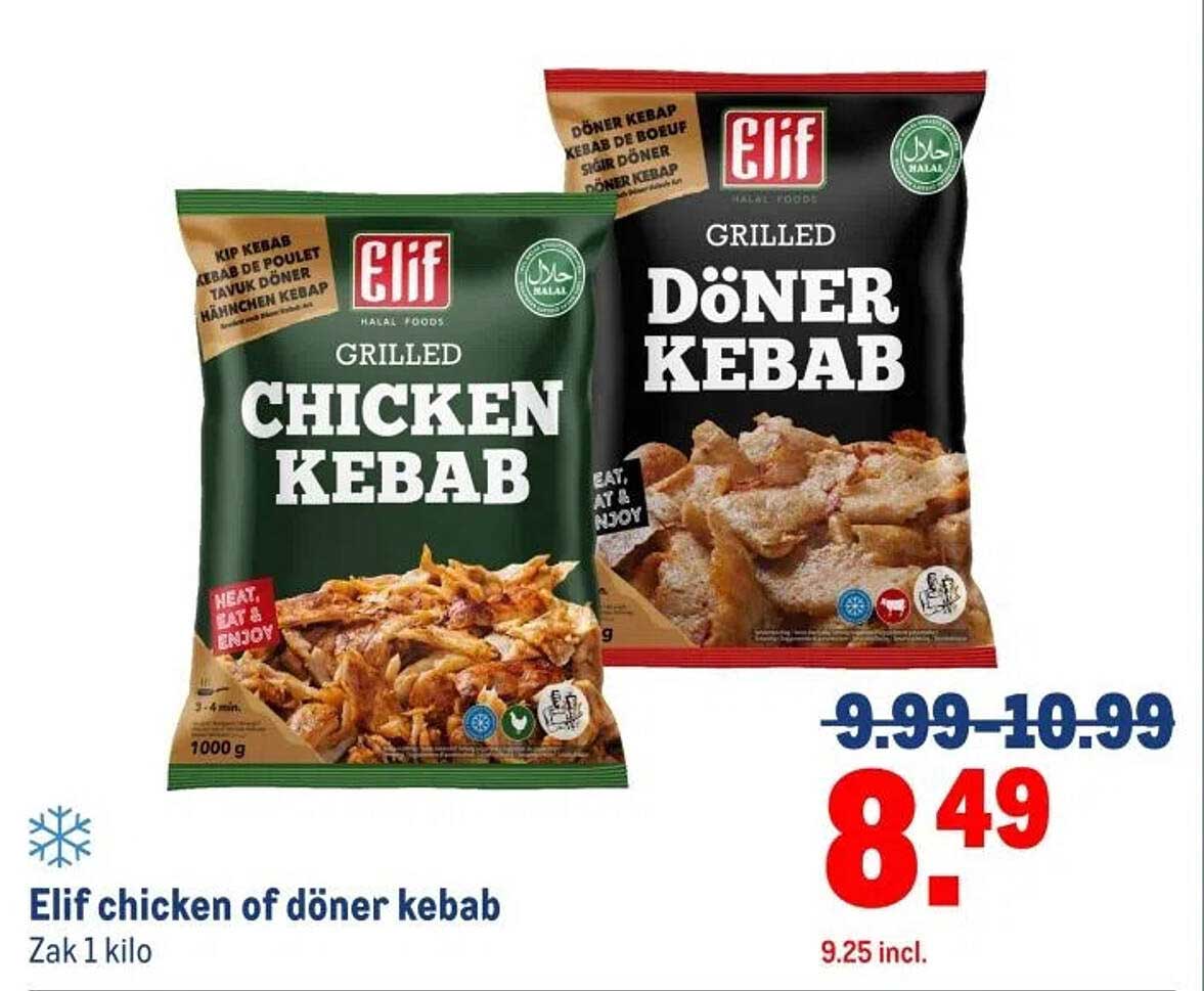 Elif Chicken Of Döner Kebab Aanbieding bij Makro - FolderFeest.nl