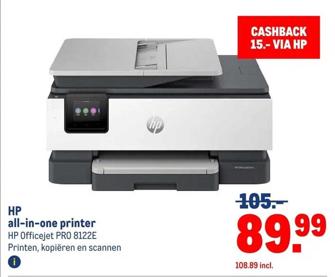 Hp All-In-One Printer Hp Officejet Pro 8122E Aanbieding bij Makro ...