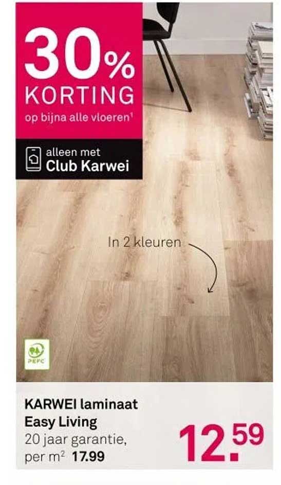 Karwei Laminaat Easy Living Aanbieding bij Karwei - FolderFeest.nl