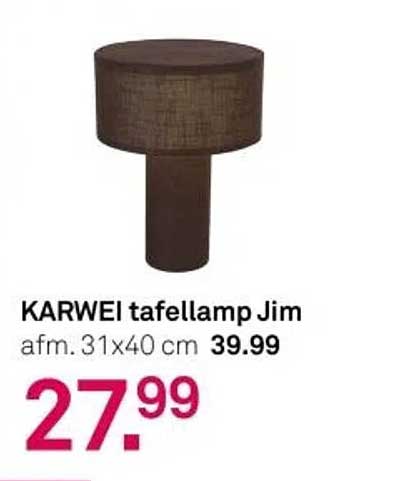 Karwei Tafellamp Ruby Aanbieding bij Karwei - FolderFeest.nl