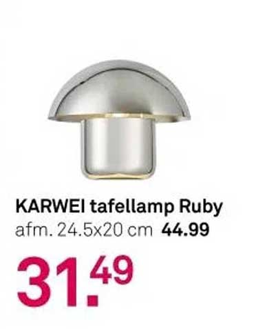 Karwei Tafellamp Ruby Aanbieding bij Karwei - FolderFeest.nl