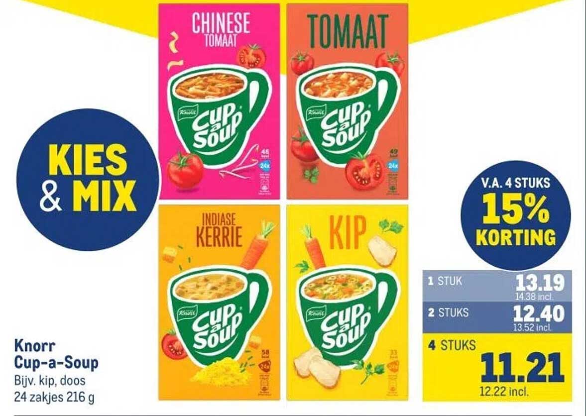 Unox Of Knorr Cup-A-Soup Aanbieding bij Vomar - FolderFeest.nl