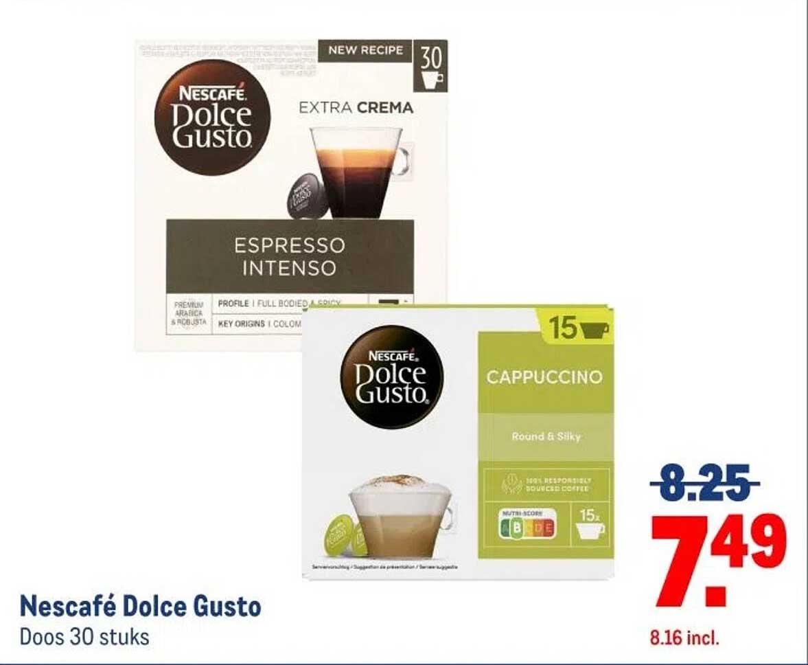 Nescafé Dolce Gusto Doos 30 Stuks Aanbieding bij Makro - FolderFeest.nl