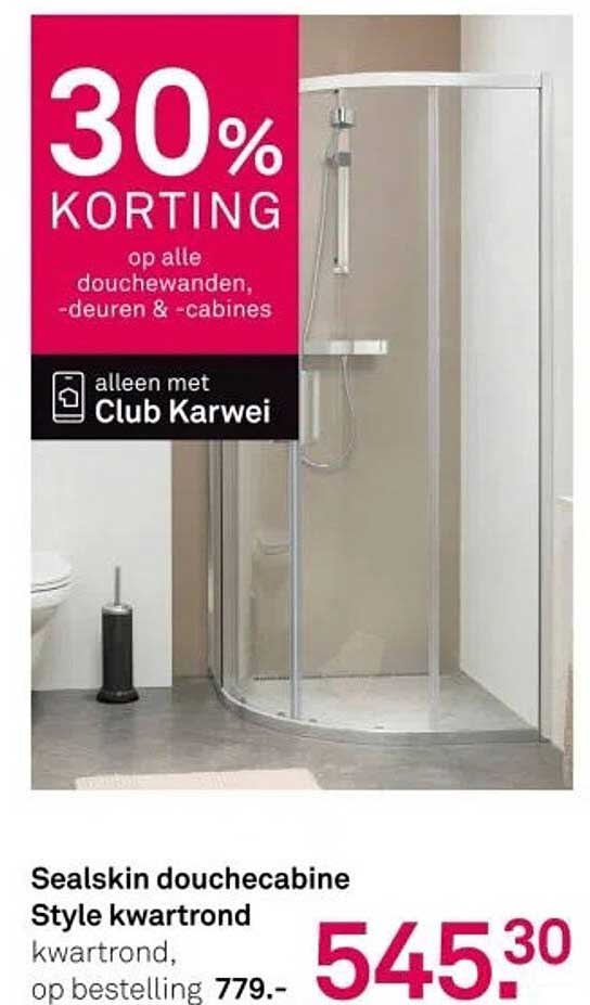 Sealskin Douchecabine Style Kwart Rond Aanbieding bij Karwei ...
