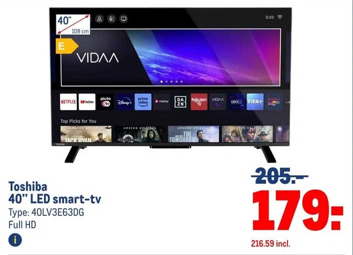 Toshiba 40" Led Smart-Tv Aanbieding bij Makro - FolderFeest.nl