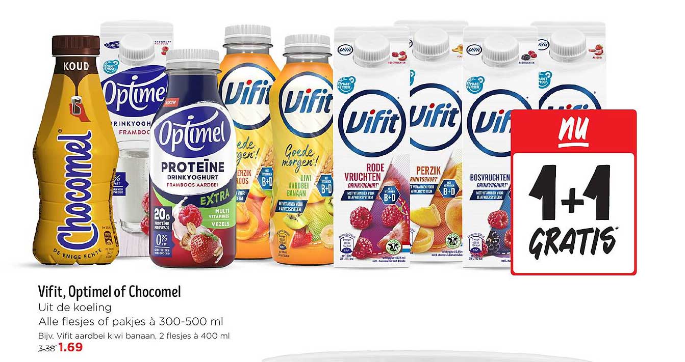 Vifit, Optimel Of Chocomel Uit De Koeling Alle Flesjes Of Pakjes À 300 ...
