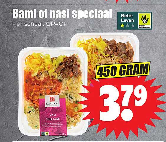 Bami Of Nasi Speciaal aanbieding bij Dirk