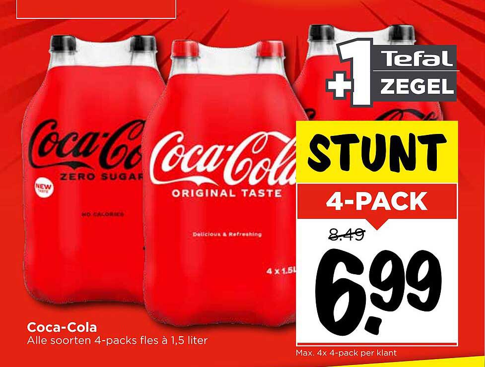 Coca-Cola 4-Pack aanbieding bij Vomar