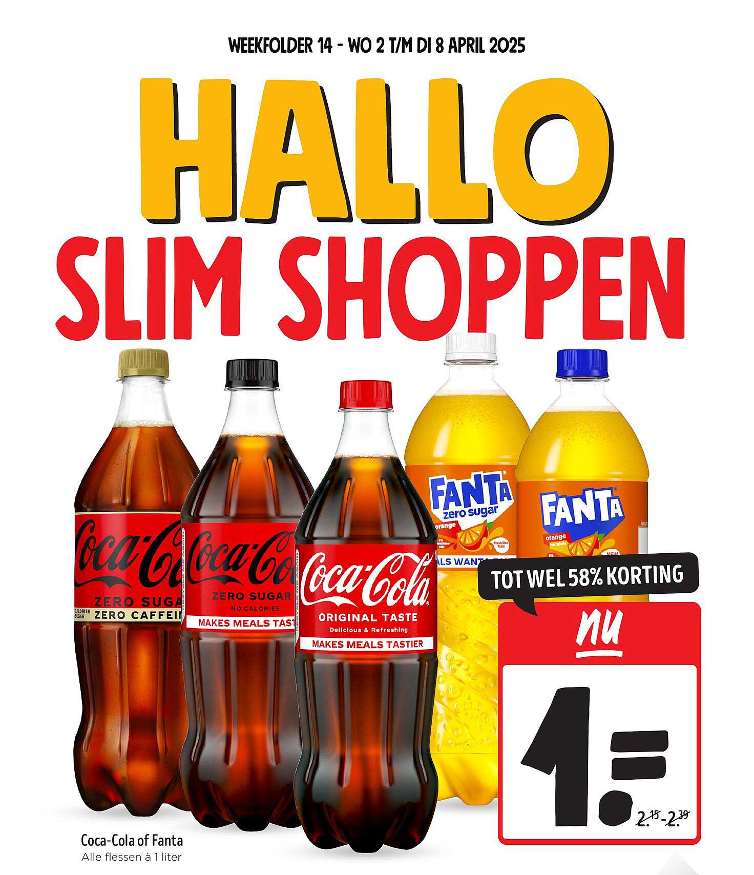 Coca-Cola Of Fanta: Alle Flessen À 1 Liter Aanbieding bij Jumbo - FolderFeest.nl