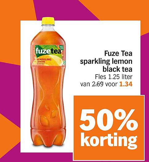 Fuze Tea Sparkling Lemon Black Tea aanbieding bij Albert Heijn