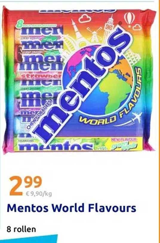 Mentos World Flavours aanbieding bij Action