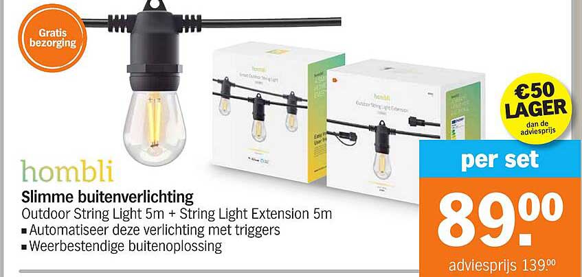 Slimme Buitenverlichting Outdoor String Light 5M + String Light ...