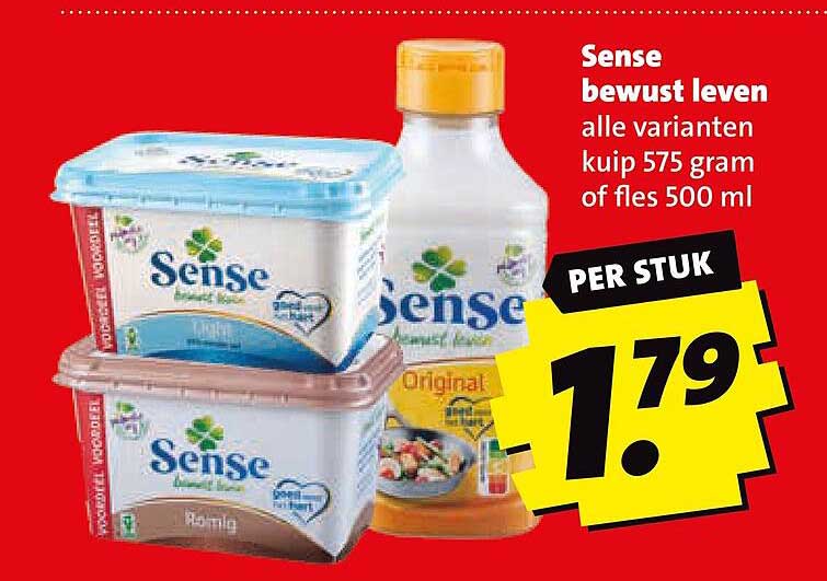 Sense Bewust Leven Alle Varianten Kuip 575 Gram Of Fles 500 Ml ...