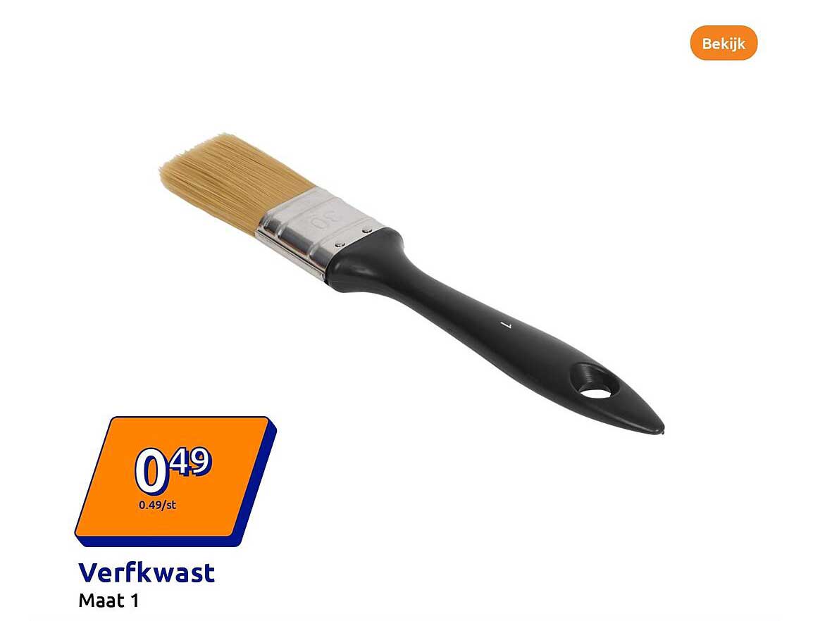 Verfkwas Maat 1 Aanbieding bij Action - FolderFeest.nl