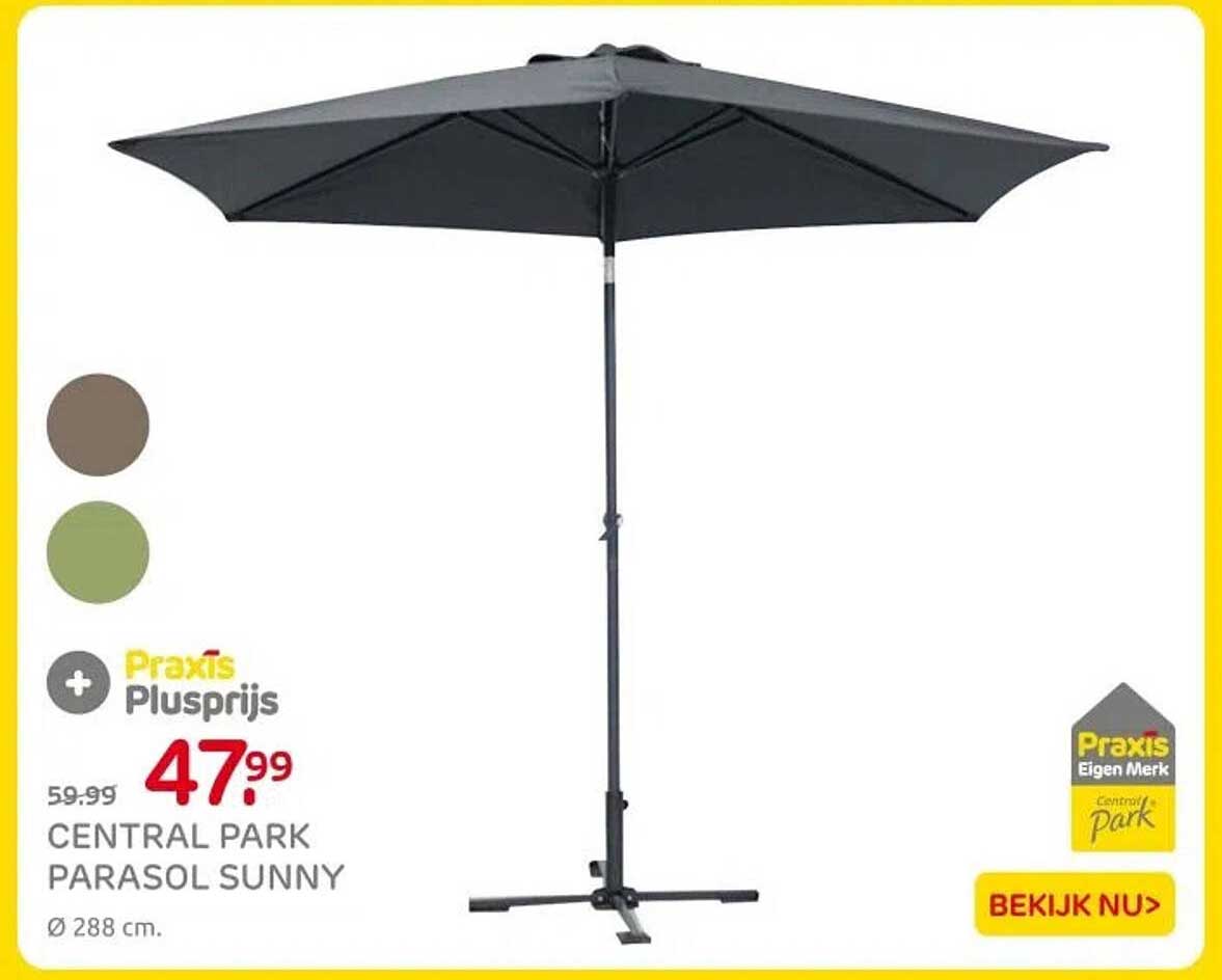 Central Park Parasol Sunny aanbieding bij Praxis