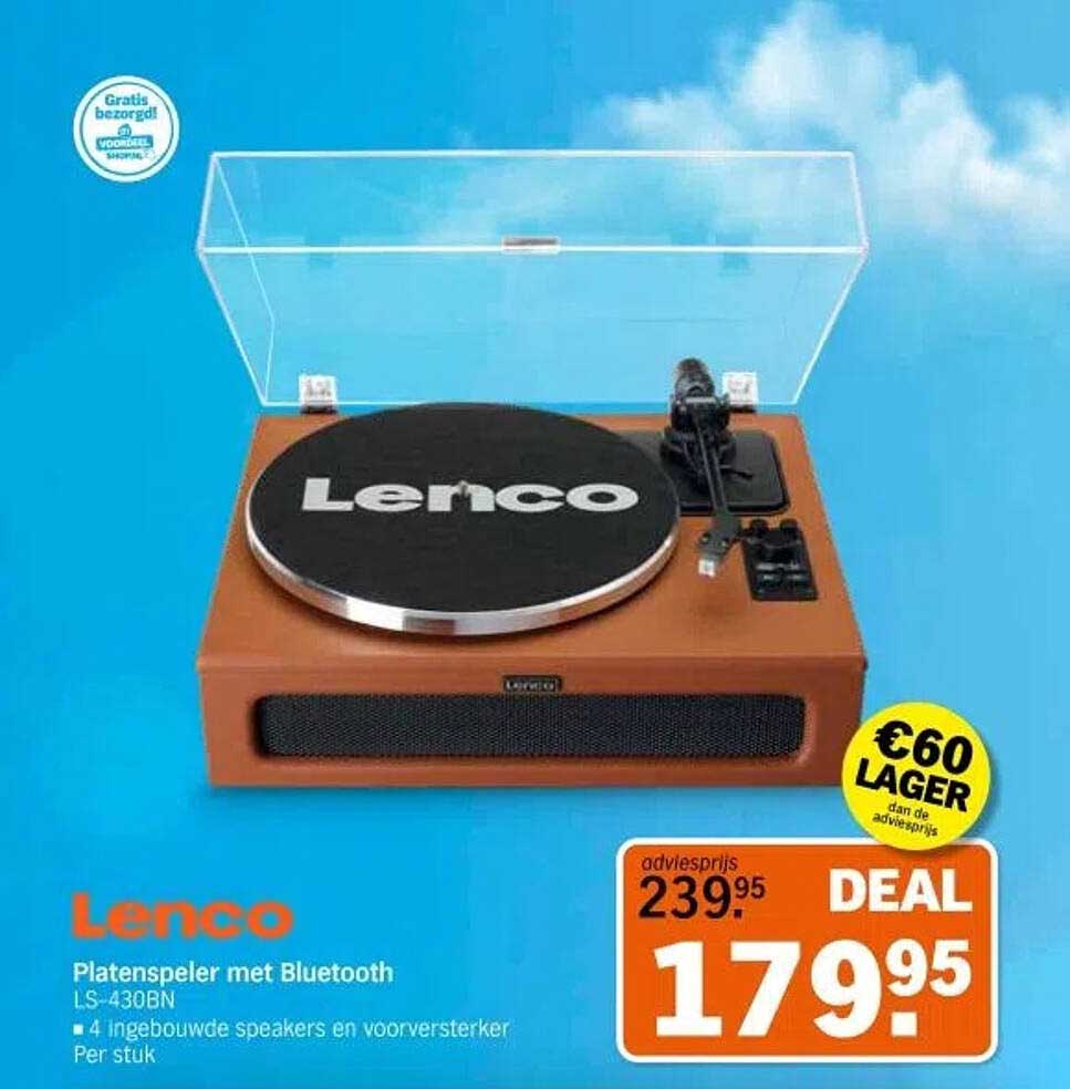 Lenco Platenspeler Met Bluetooth Ls-430Bn Aanbieding bij Albert Heijn ...