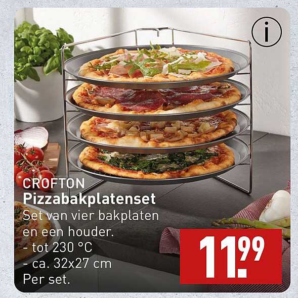 Crofton Pizzabakplatenset Aanbieding bij ALDI - FolderFeest.nl