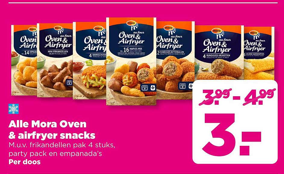 Alle Mora Oven & Airfryer Snacks aanbieding bij PLUS
