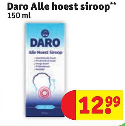Daro Alle Hoest Siroop aanbieding bij Kruidvat