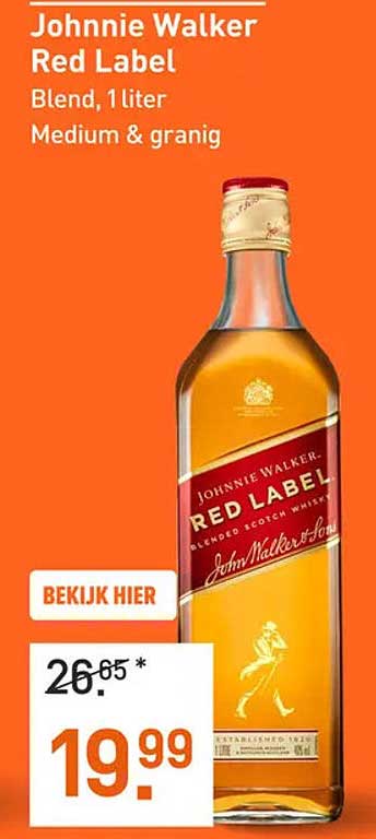 Johnnie Walker Red Label Aanbieding bij Gall & Gall - FolderFeest.nl
