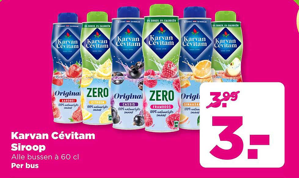 Karvan Cévitam Siropen aanbieding bij PLUS