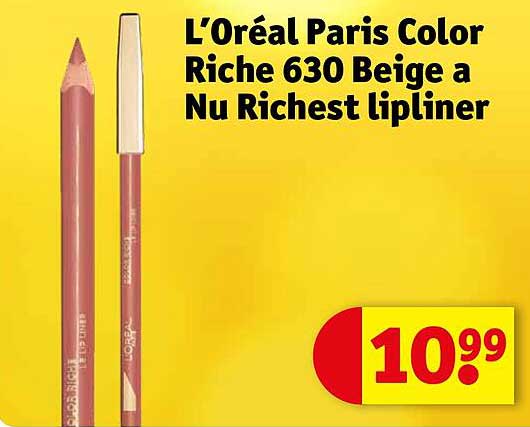 L’oréal Paris Color Riche 630 Beige A Nu Richest Lipliner aanbieding ...