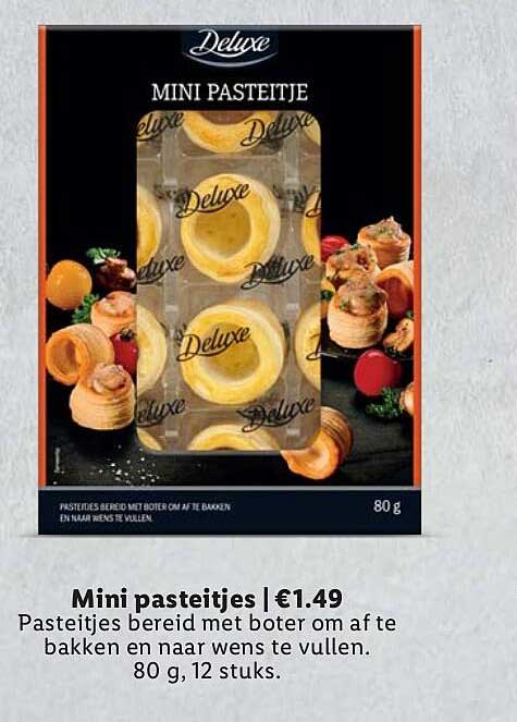 Mini Pasteitjes aanbieding bij Lidl