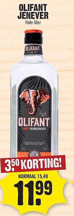 Olifant Jenever aanbieding bij Dirk