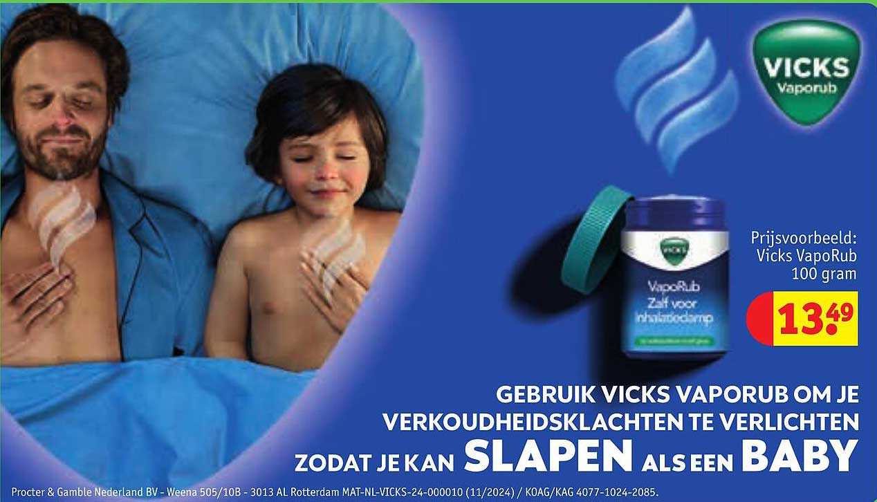 Vicks Vaporub Zalf Voor Inhalatiedemping Aanbieding bij Kruidvat ...