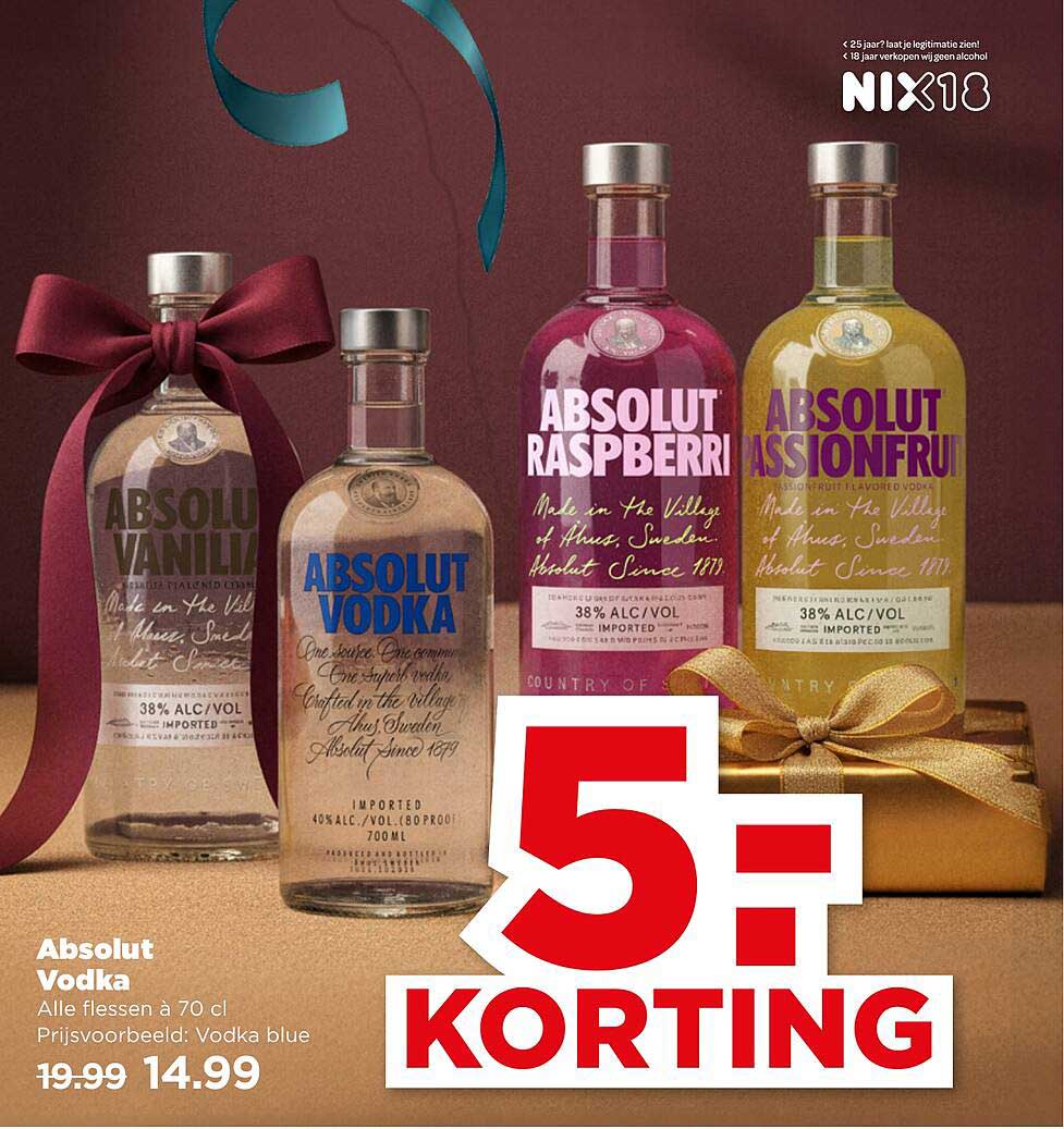 Absolut Vodka Aanbieding bij PLUS - FolderFeest.nl