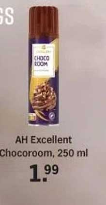 Ah Excellent Chocoroom, 250 Ml Aanbieding bij Albert Heijn - FolderFeest.nl