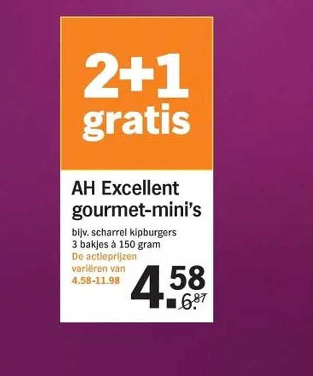 Ah Excellent Gourmet-Mini’s Aanbieding bij Albert Heijn - FolderFeest.nl