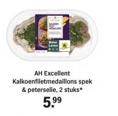 Ah Excellent Kalkoenfiletmedaillons Spek & Peterselie, 2 Stuks ...