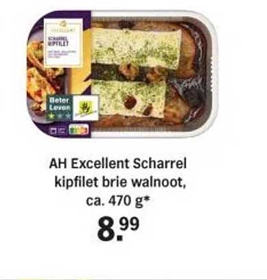 Ah Excellent Scharrel Kipfilet Brie Walnoot, Ca. 470 G* Aanbieding bij ...