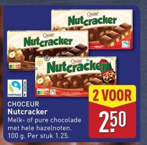 Choceur Nutcracker Melk- Of Pure Chocolade Met Hele Hazelnoten ...