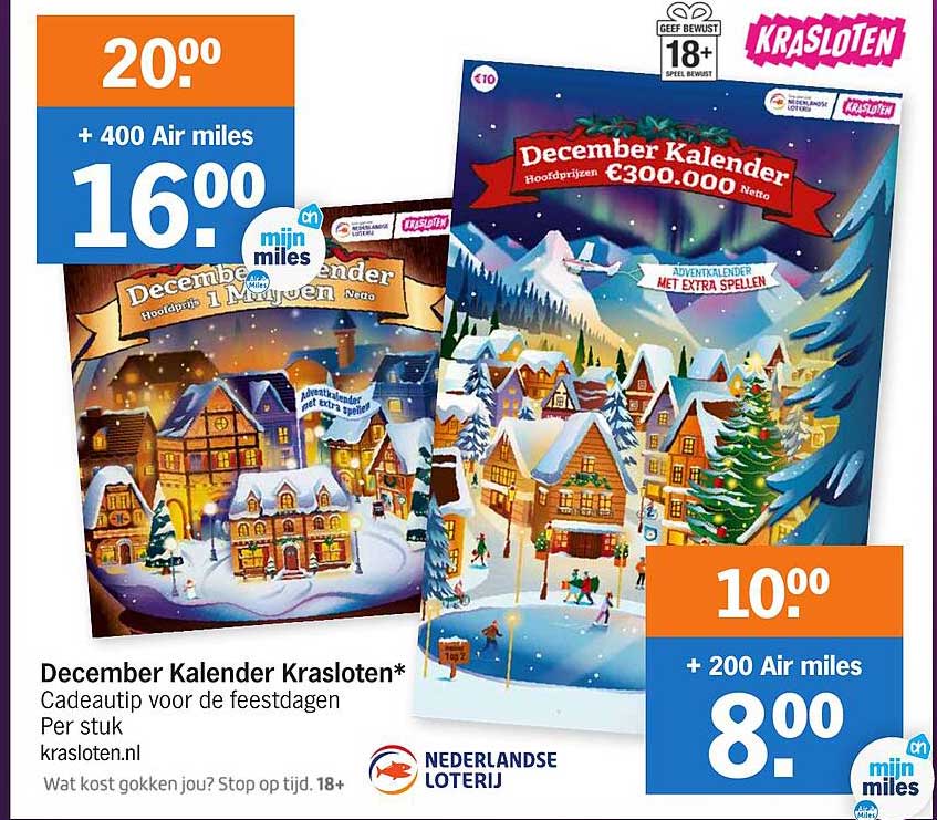 December Kalender Krasloten* Aanbieding bij Albert Heijn - FolderFeest.nl