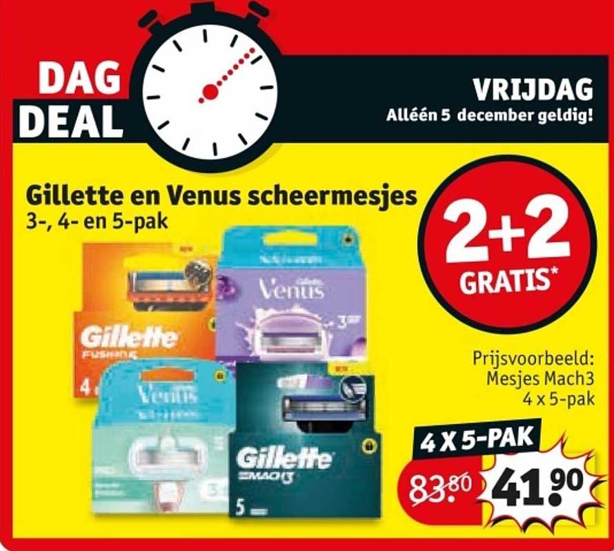 Gillette En Venus Scheermesjes 3-, 4- En 5-Pak Aanbieding bij Kruidvat ...