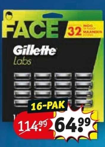 Gillette Labs Face 16-Pak Aanbieding bij Kruidvat - FolderFeest.nl