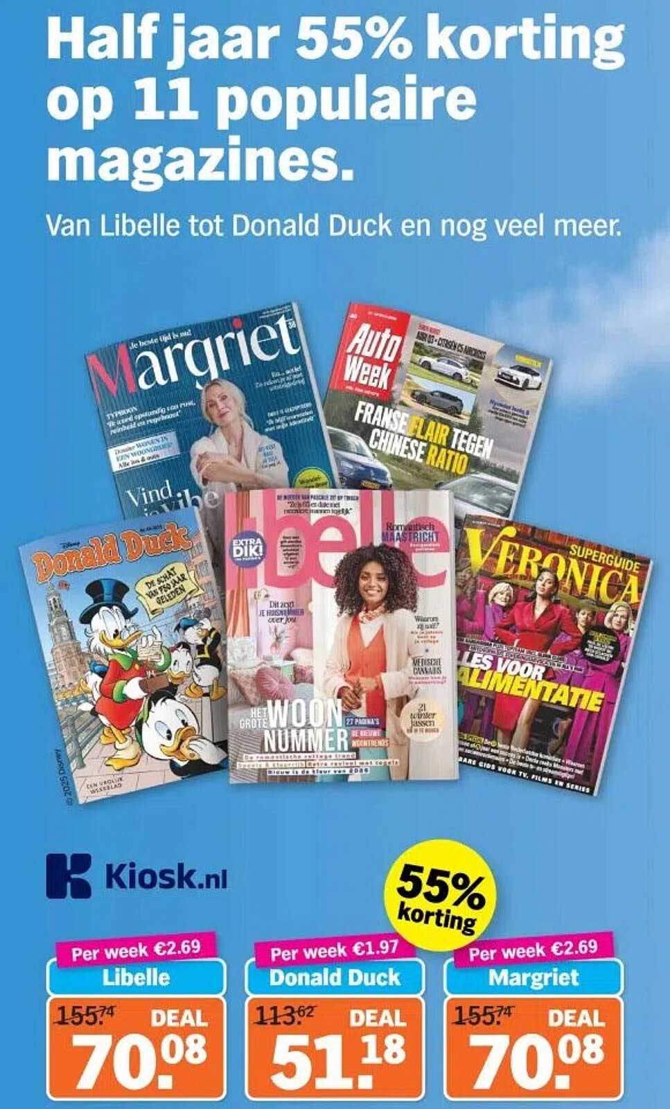 Half Jaar 55% Korting Op 11 Populaire Magazines. Aanbieding bij Albert ...