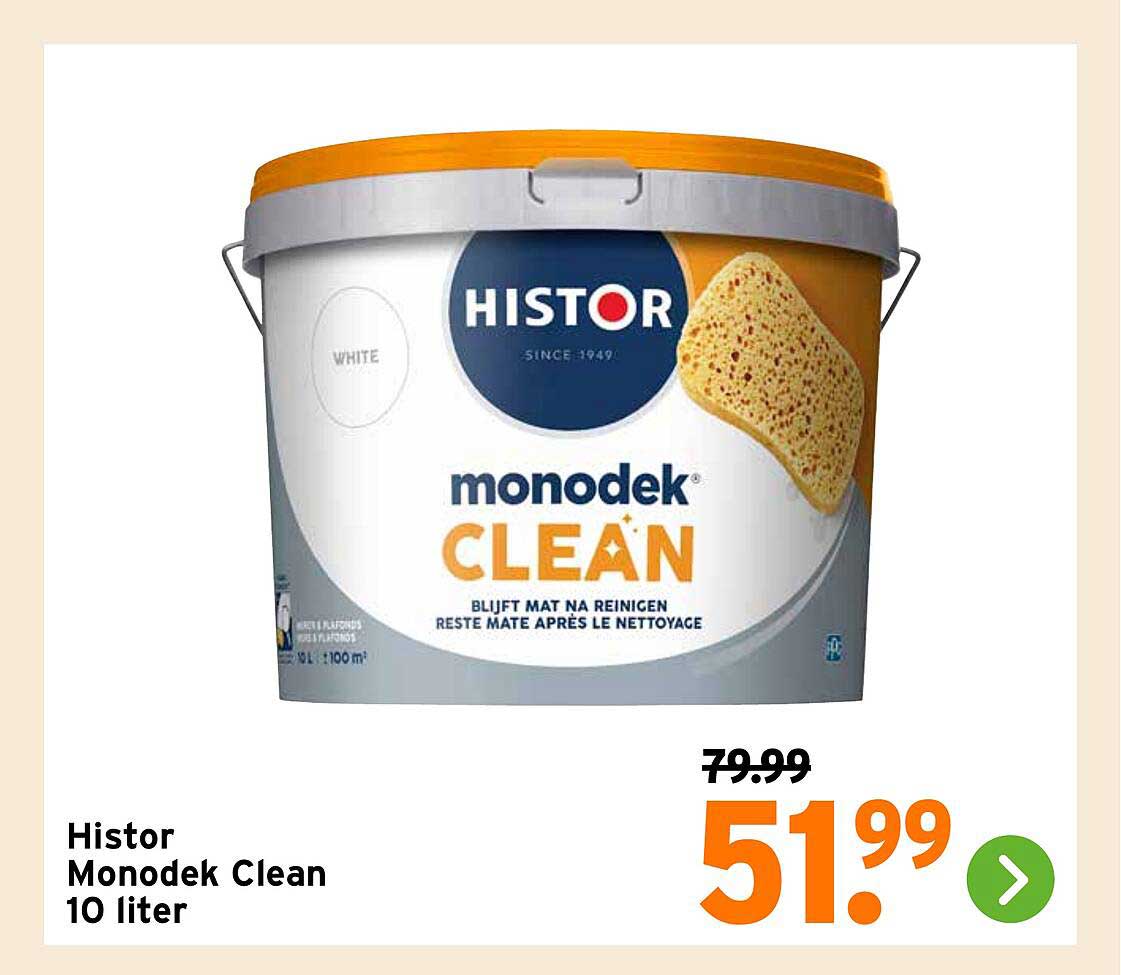 Histor Monodek Clean 10 Liter Aanbieding bij GAMMA - FolderFeest.nl