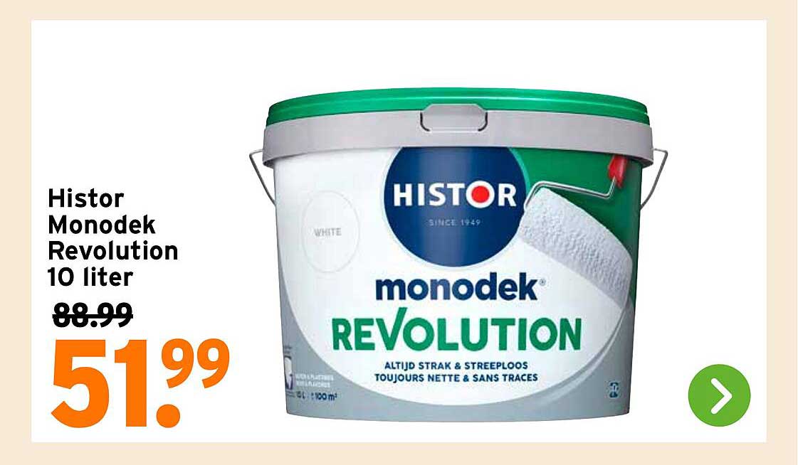 Histor Monodek Revolution 10 Liter Aanbieding bij GAMMA - FolderFeest.nl
