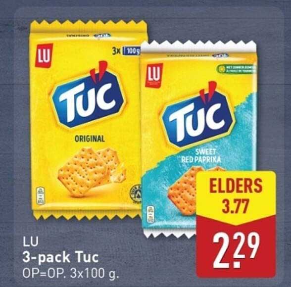 Lu 3-Pack Tuc Aanbieding bij ALDI - FolderFeest.nl