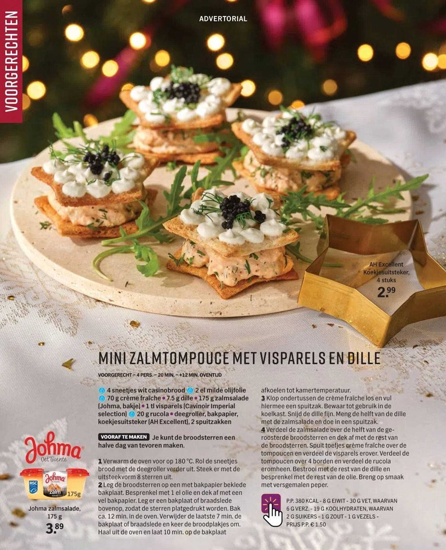 Mini Zalmtompouce Met Visparsels En Dille Aanbieding bij Albert Heijn ...