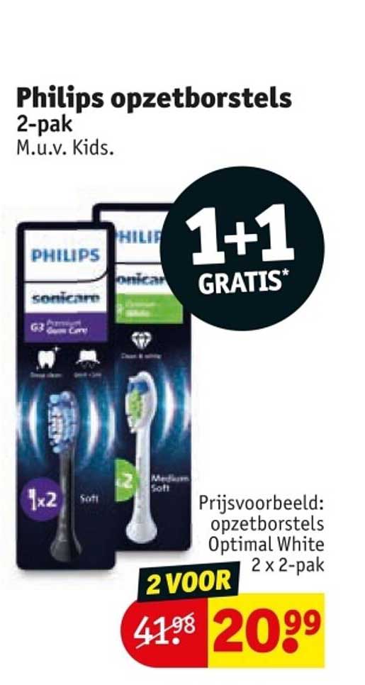 Philips Opzetborstels 2-Pak Aanbieding bij Kruidvat - FolderFeest.nl