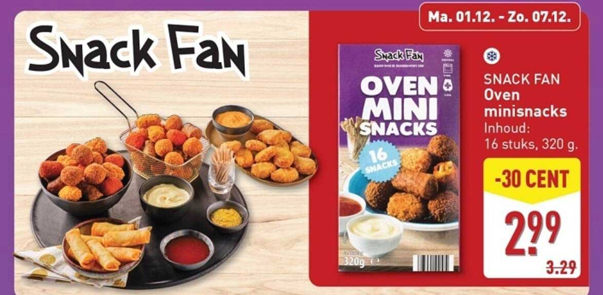 Snack Fan Oven Minisnacks Aanbieding bij ALDI - FolderFeest.nl