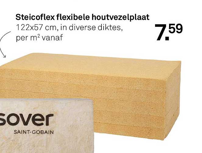 Steicoflex Flexibele Houtvezelplaat 122X57 Cm, In Diverse Diktes, Per ...