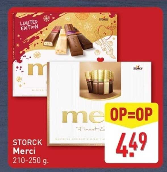 Storck Merci 210-250 G Aanbieding bij ALDI - FolderFeest.nl