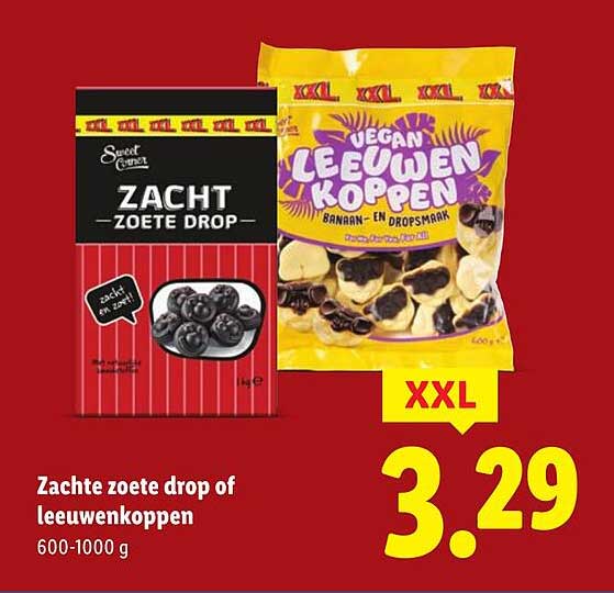 Zachte Zoete Drop Of Leeuwenkoppen Aanbieding bij Lidl - FolderFeest.nl