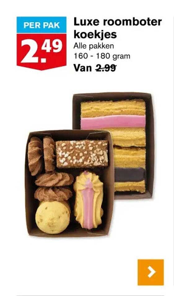Luxe Roomboter Koekjes aanbieding bij Hoogvliet